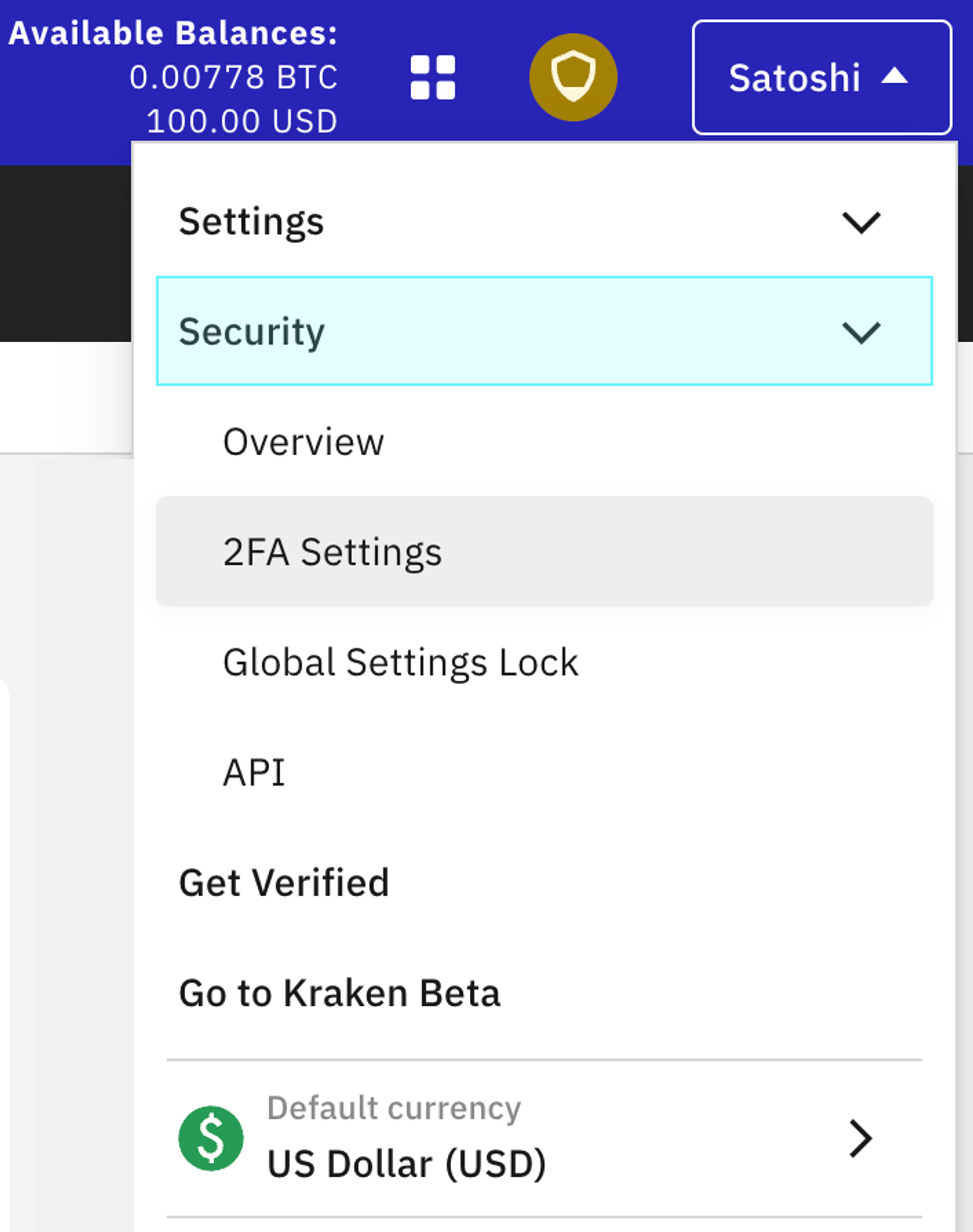 Using a Security Key for two-factor authentication (2FA) | Kraken